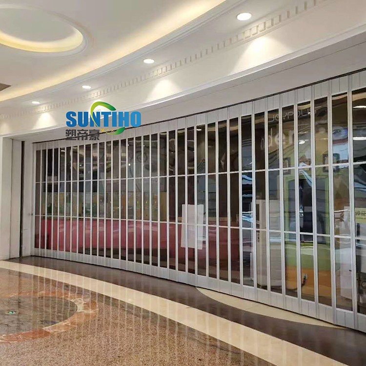 Supply Aluminum alloyed frame+PC material folding door transparent ...
