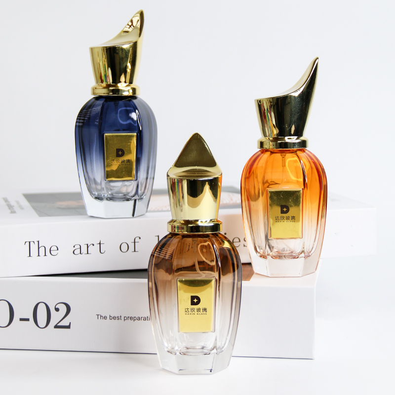 Supply Empty 50ml Gradient Colored Glass Perfume Atomizer Bottles ...
