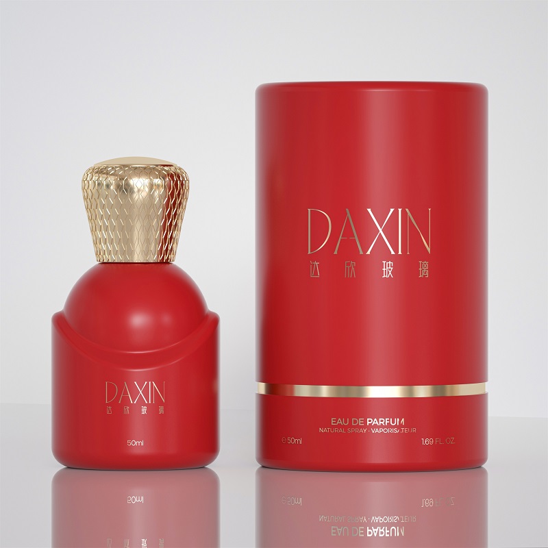 Supply Red Cologne Bottle Empty Perfume Bottle Red Gold Perfume Glass ...