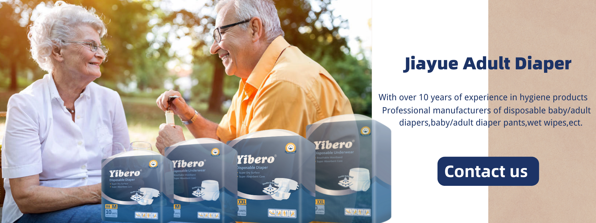 Supply Jiayue Yibero High Quality Disposable Adult Diaper Incontinence
