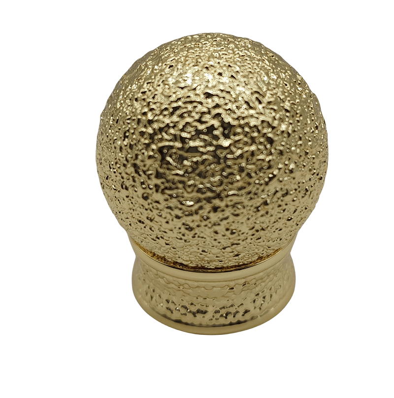 Supply Chocolate golden color zamac perfume cap for niche perfume ...
