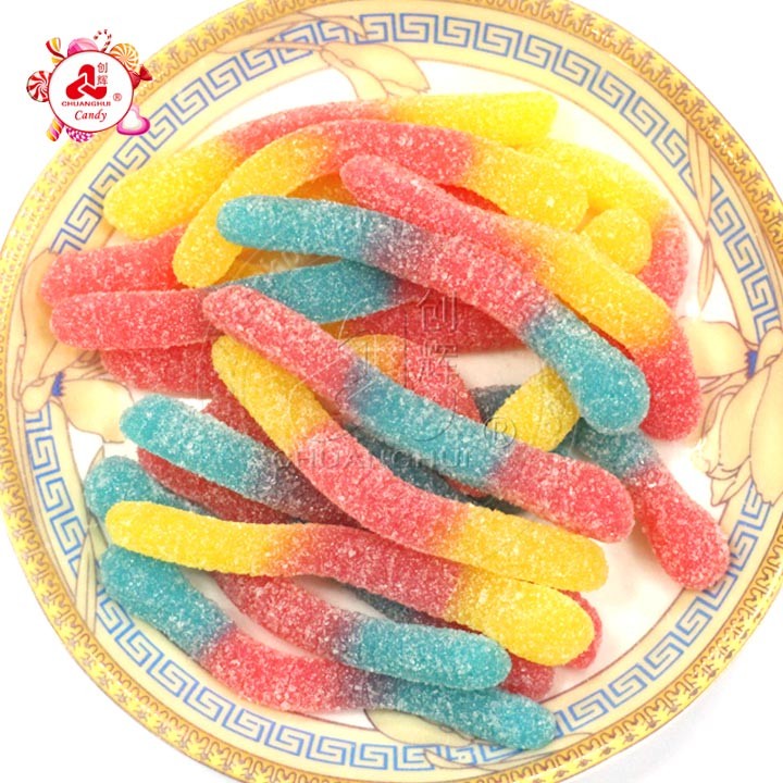 Supply High Quality Bulk Packing Three Colors Snake Shape Gummy / Soft ...