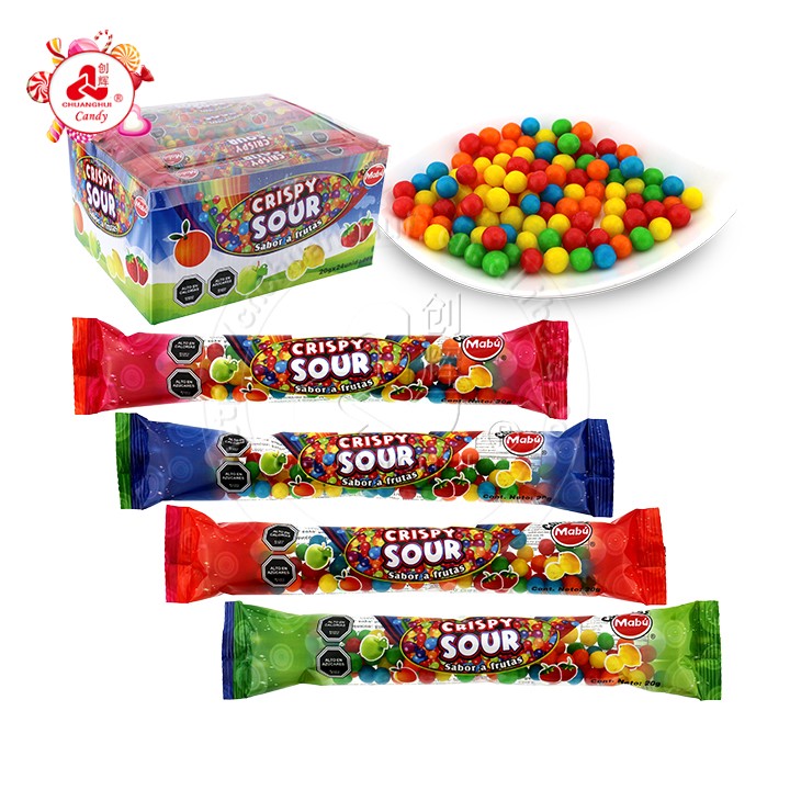 Supply Colorful Fruity Flavor Sour Crispy Candy Puffed Soft Candy CH ...