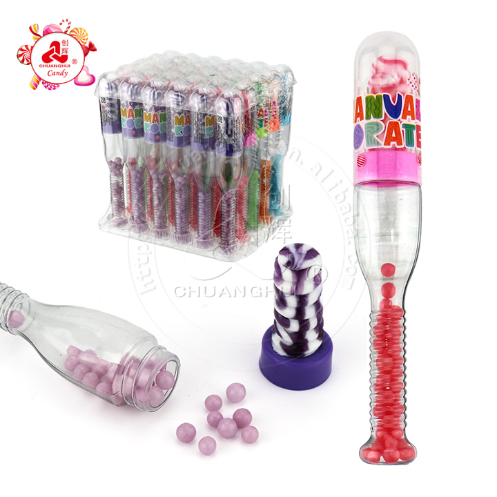 Supply 2 in 1 nipple lollipop candy with pearl candy baseball bat shape ...
