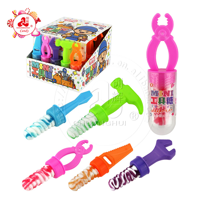 Supply Halal mini tools toy with swirl lollipop hard candy CH-T1051 ...