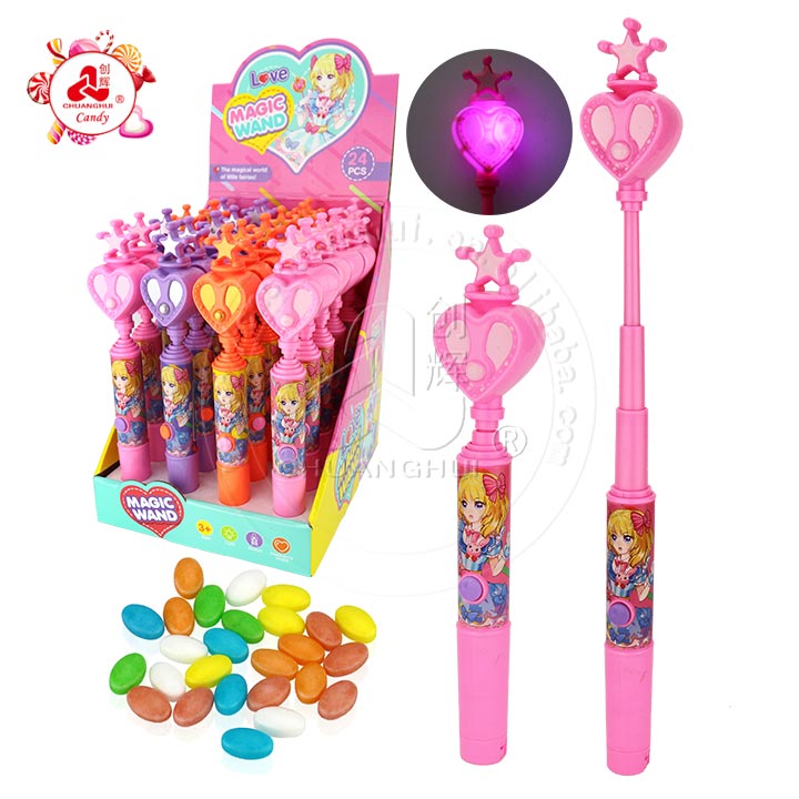 Supply Telescopic Fairy Stick toy candy with lighting heart-shaped ...