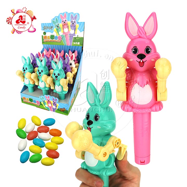 Supply Funny kid's plastic rabbit boxing toy boxing rabbit toy candy CH ...