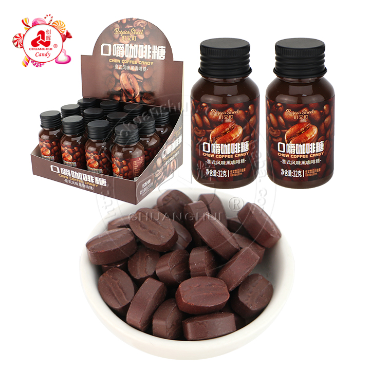 Supply ChuangHui chewable coffee candy chew pressed tablet candy bottle ...