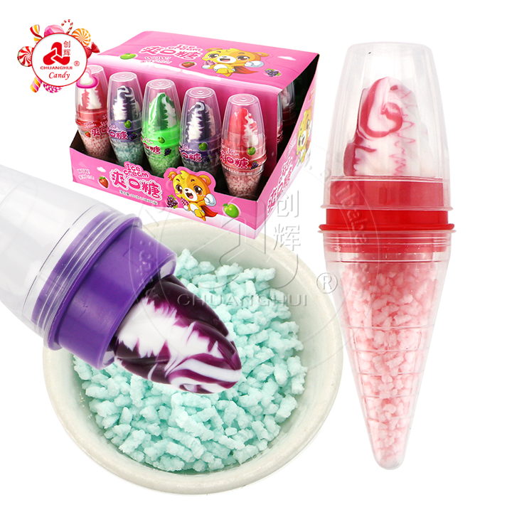 Supply Ice cream cup shape lollipop with acid powder candy CH-N589 ...