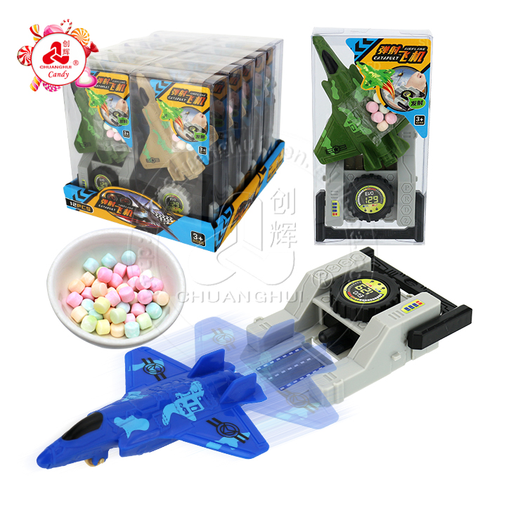 Supply Funny plastic ejection aircraft catapult fighter plane toy candy ...