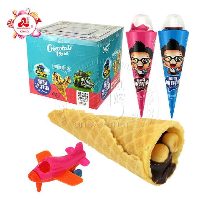 Supply chocolate biscuit cone and small toy candy CH-BC084 Wholesale ...