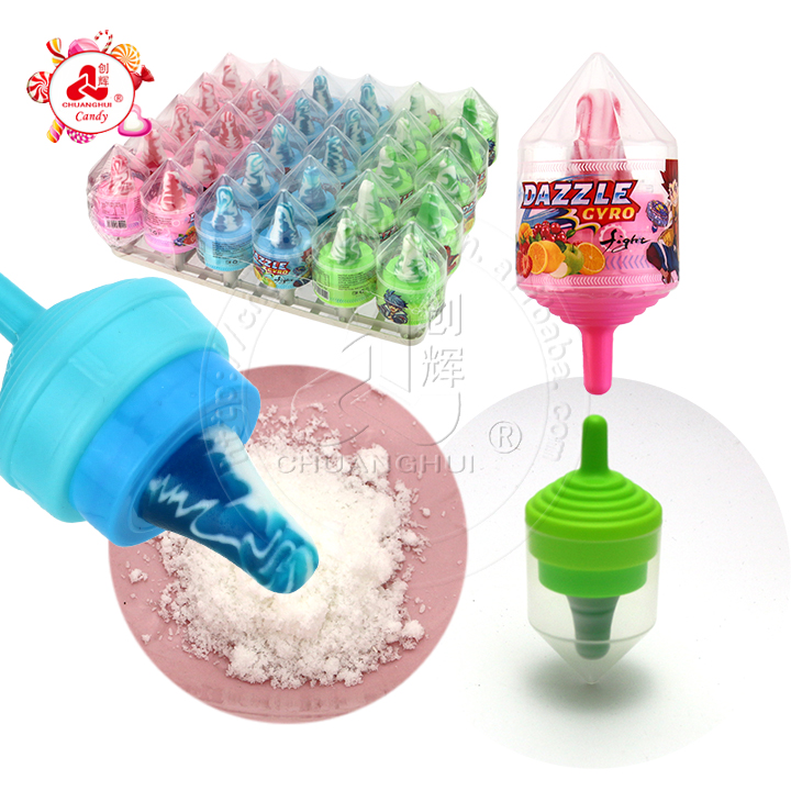 Supply Rotational gyro toy fruit flavors hard lollipop candy with sour ...