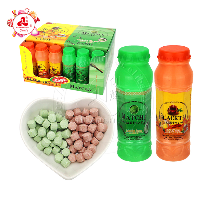 Supply Small bottled matcha and black tea flavored mini pressed tablet ...