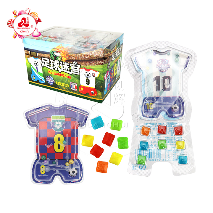 Supply Football T-shirt shape ejection marbles maze plate game machine ...