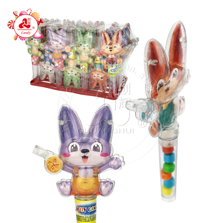 Supply Cartoon fox shaped toy candy with whistle CH-T1131 Wholesale ...