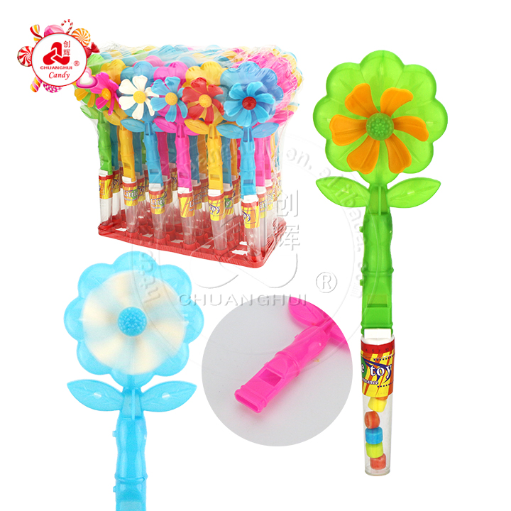 Supply Cartoon windmill fan flower shaped whistle toy candy CH-T1139 ...