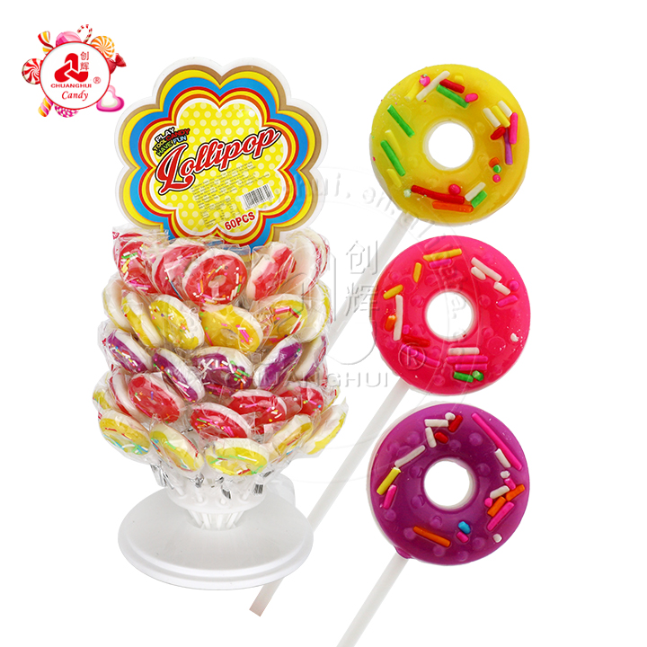 Supply Tree shape packing doughnut hard lollipop candy CH-BP070 ...
