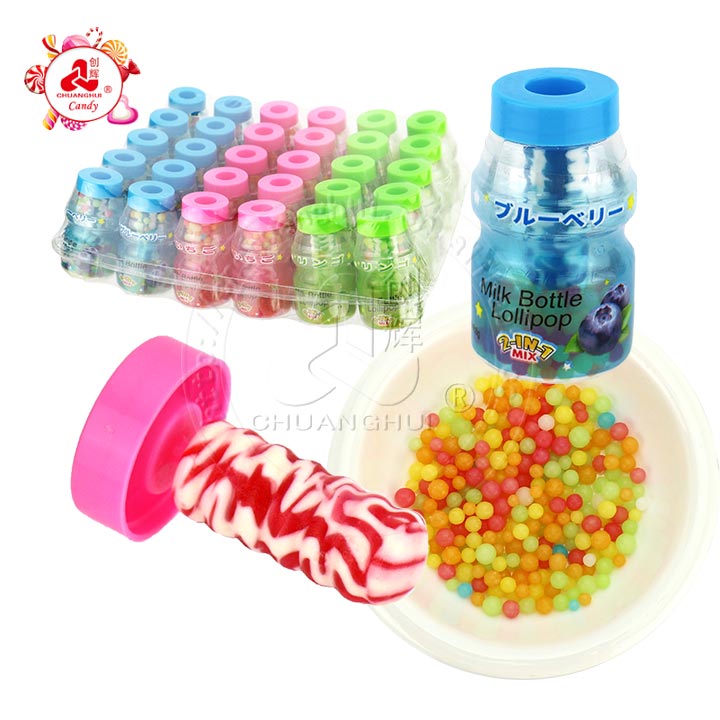 Supply Bottled fruit flavored twist lollipop and mini pearl candy CH ...