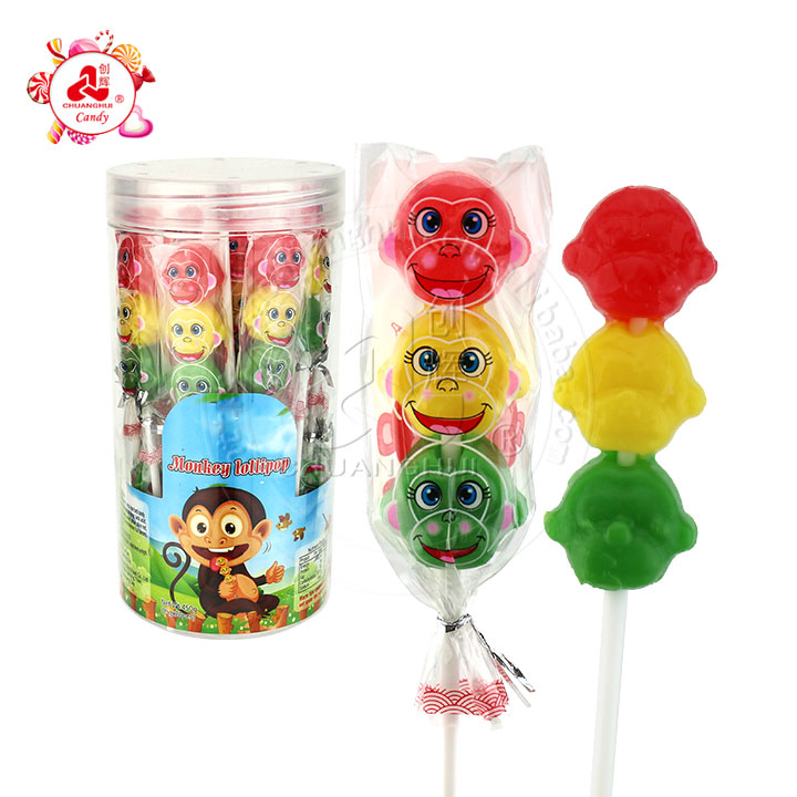 Supply 15g Cartoon monkey animal shaped string lollipops CH-BP091 ...