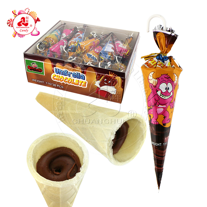 Supply 10g Umbrella wafer cup cone chocolate crispy cylinder ice cream ...