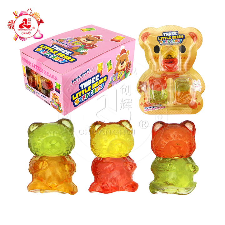 Supply 3D Three little bears shaped soft gummy candyCH-J456 Wholesale ...