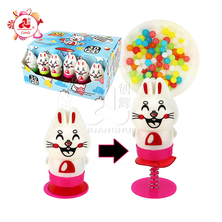 Supply Bouncing animals candy toy spring jumping suckers rabbit toy ...