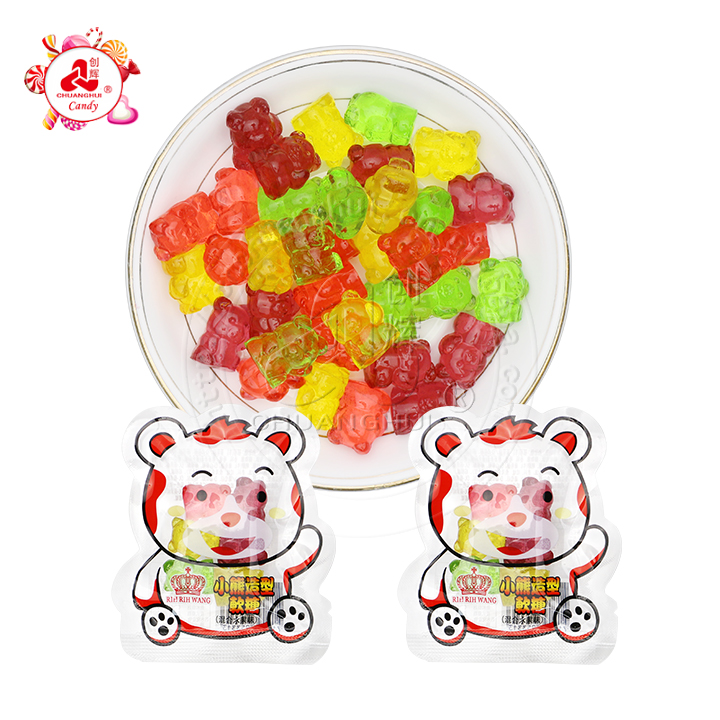 Supply Wholesale bulk mini Bear shaped chewy soft gummy candy in bag ...
