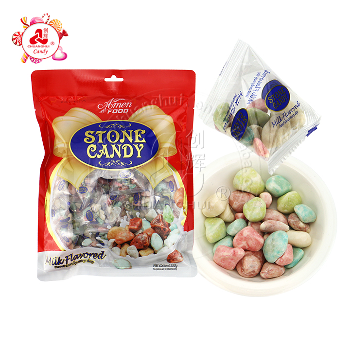 Supply Triangle bag Stone candy milk flavored chewy candy CH-J497 ...