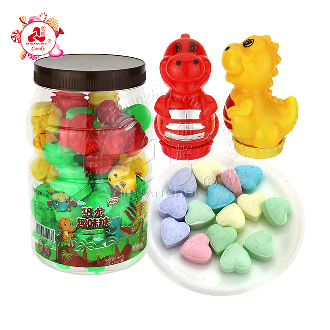 Supply Halal Dinosaur Candy heart shaped pressed tablet candy in dino ...
