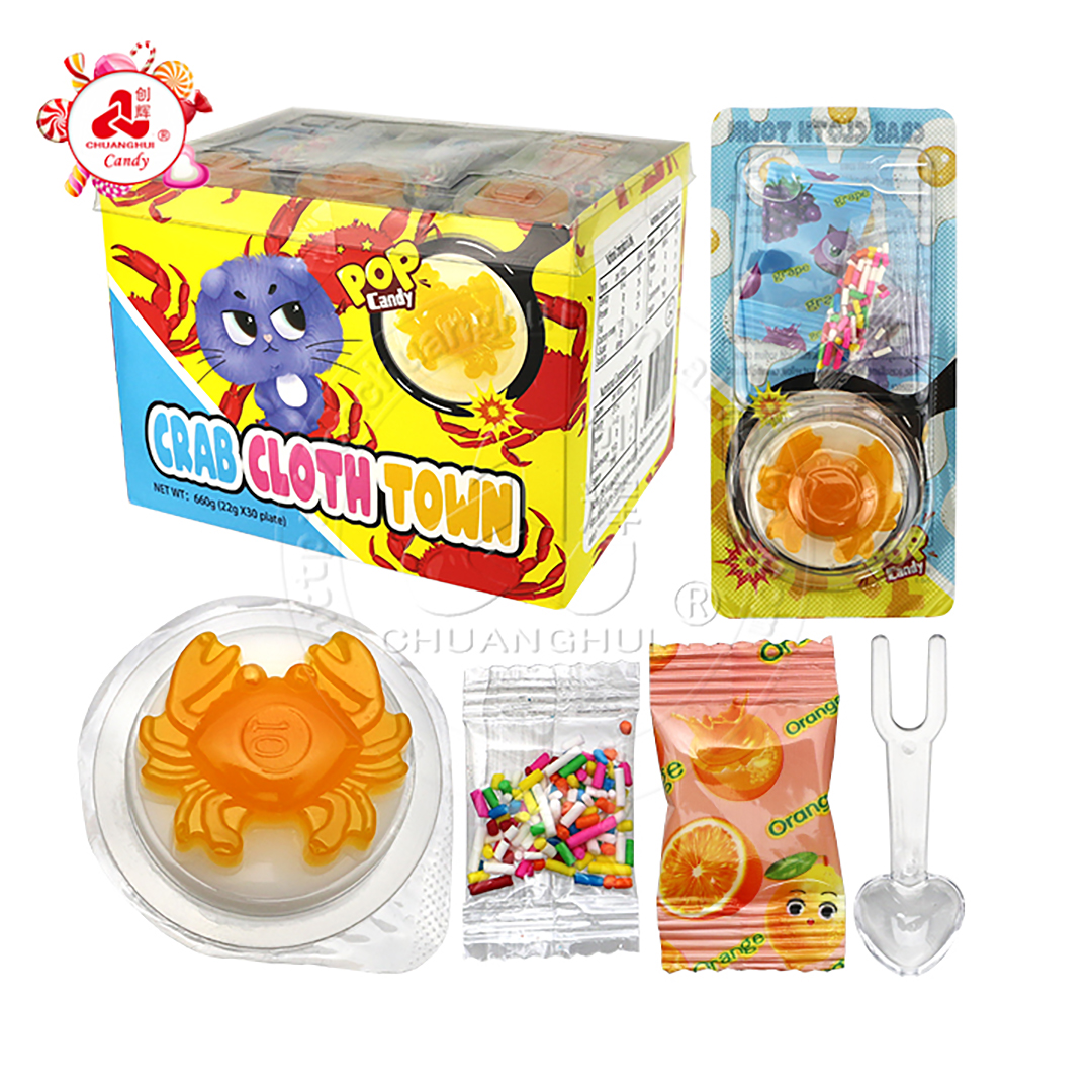 Supply 3D crab jelly + fruit jam + sugar sprinkle candy CH-K274 ...