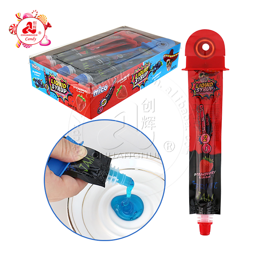 Supply 32g Long squeeze toothpaste shape super sour juice gel jam ...