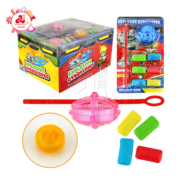 Supply Gyroscopes pull rod peg-top toy gyro toy candy with mini bubble ...