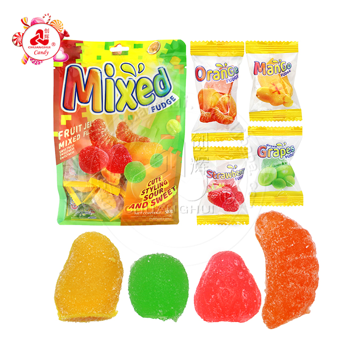 Supply Mixed fudge 3D fruits shaped gel soft gummy candy CH-J628 ...