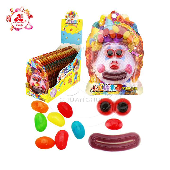 Supply Magical Joker Candy Eyeball, Lips Shaped Clown Gummy Candy with ...
