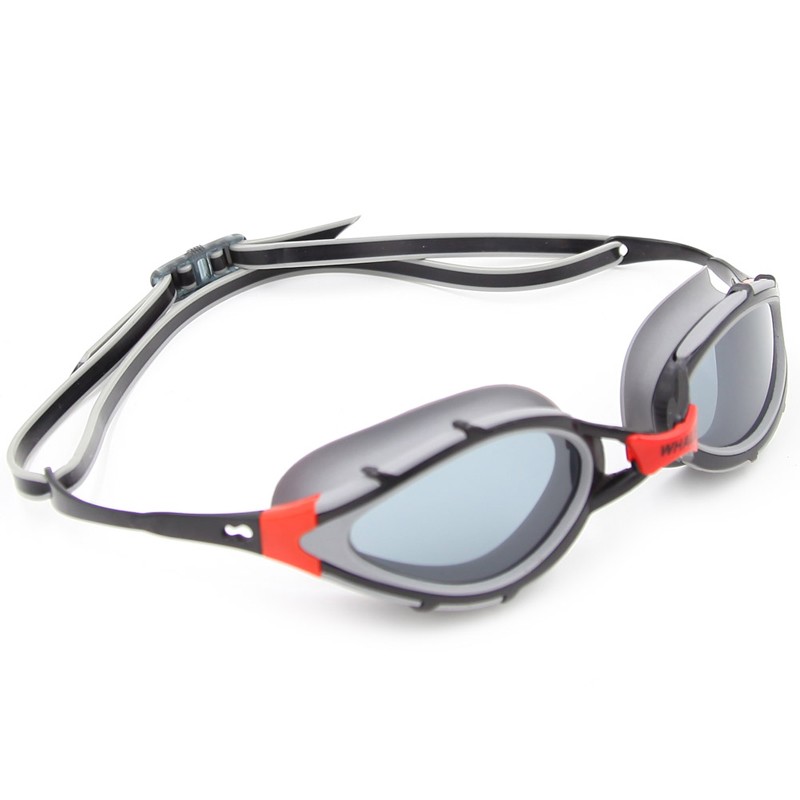 Supply Dual-layer strap brand logo printed sexy shape swimming goggles ...