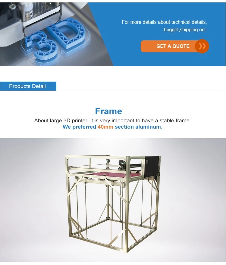 Supply Large build plate 3d printer hotsale FDM model design Factory ...