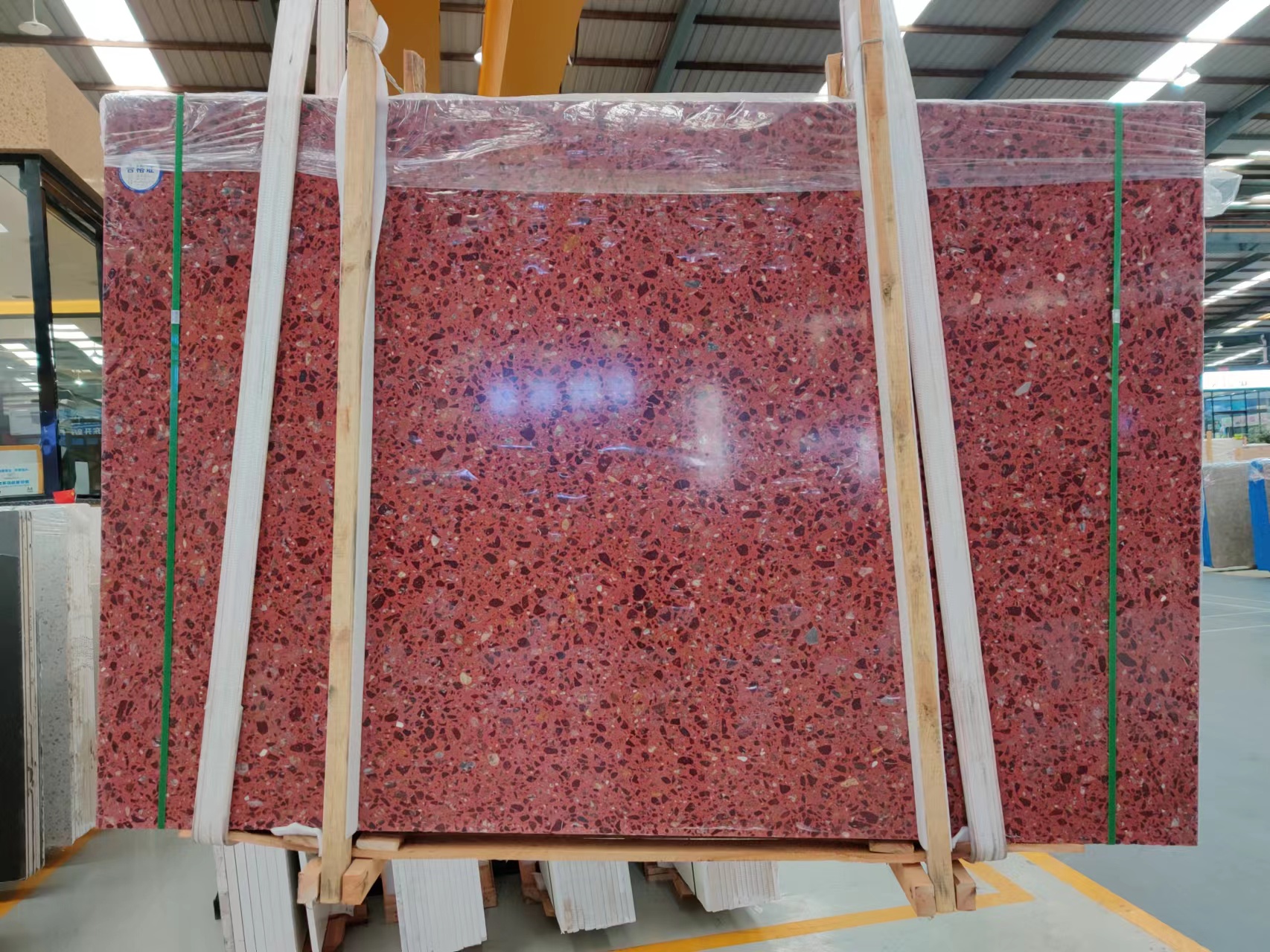 Supply Wine red color artificial stone precast terrazzo agglomerate ...