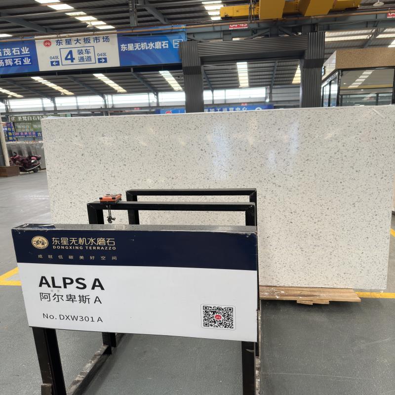 Supply White Alps artificial stone inorganic terrazzo slabs and tiles ...
