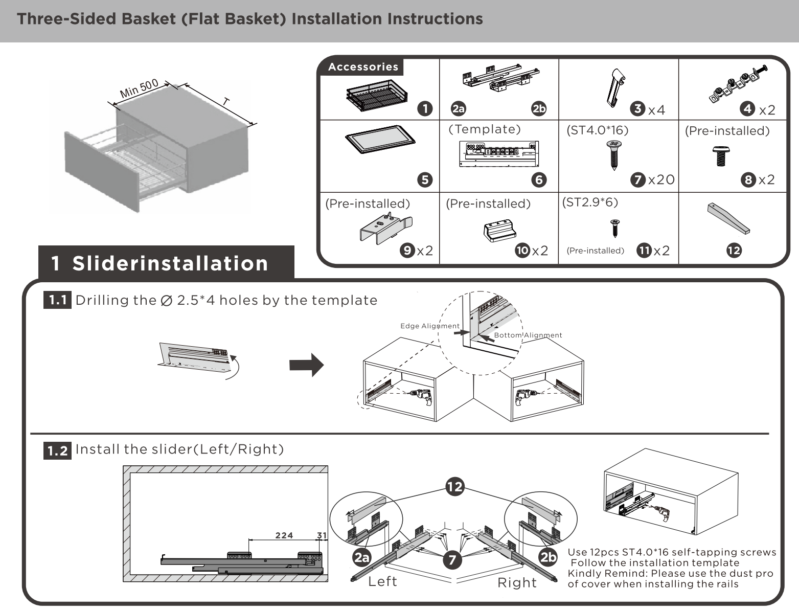 Supply 303695S-THREE SIDES PULL OUT BASKET - STARLINK 2.0 Factory ...
