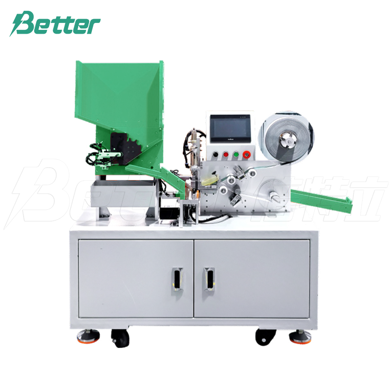 Supply Side pasting of cylindrical battery with barley paper machine ...