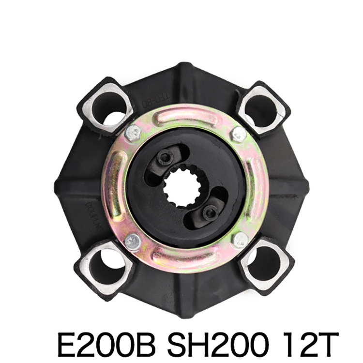 Supply E200b Sh200 12t Coupling Spare Parts for Excavators Rubber Shaft ...
