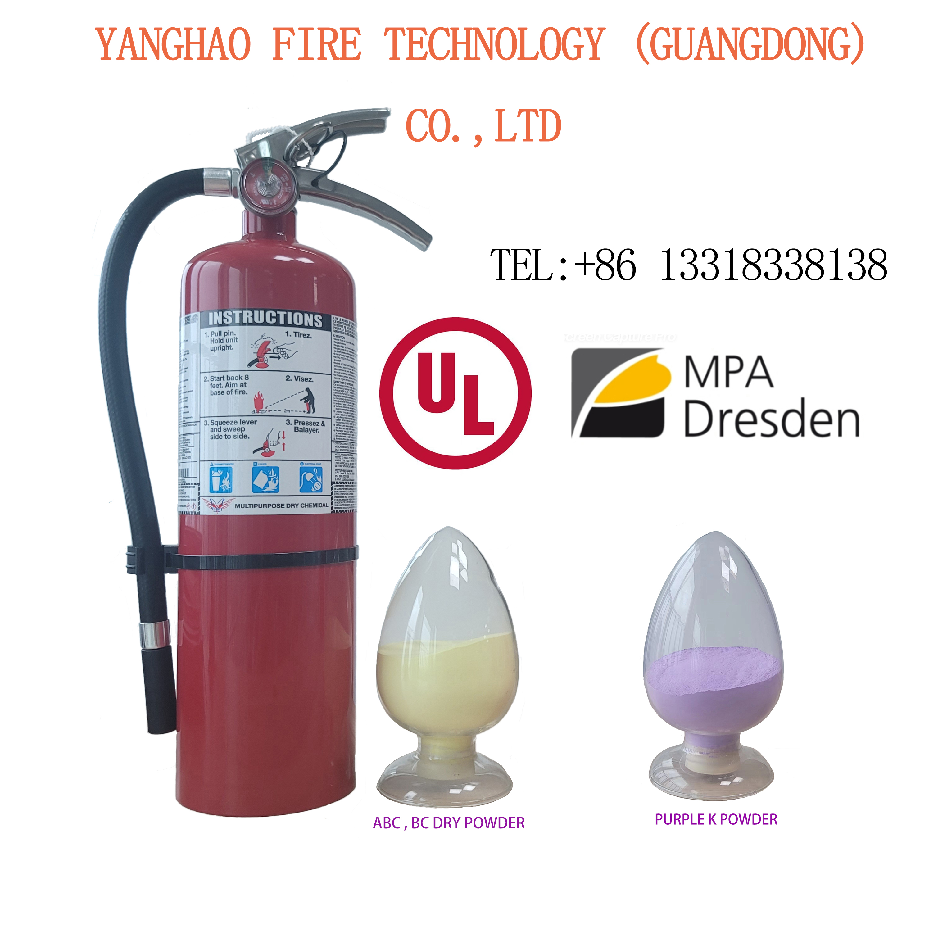 Standard and test method for dry powder fire extinguishers - YANGHAO ...