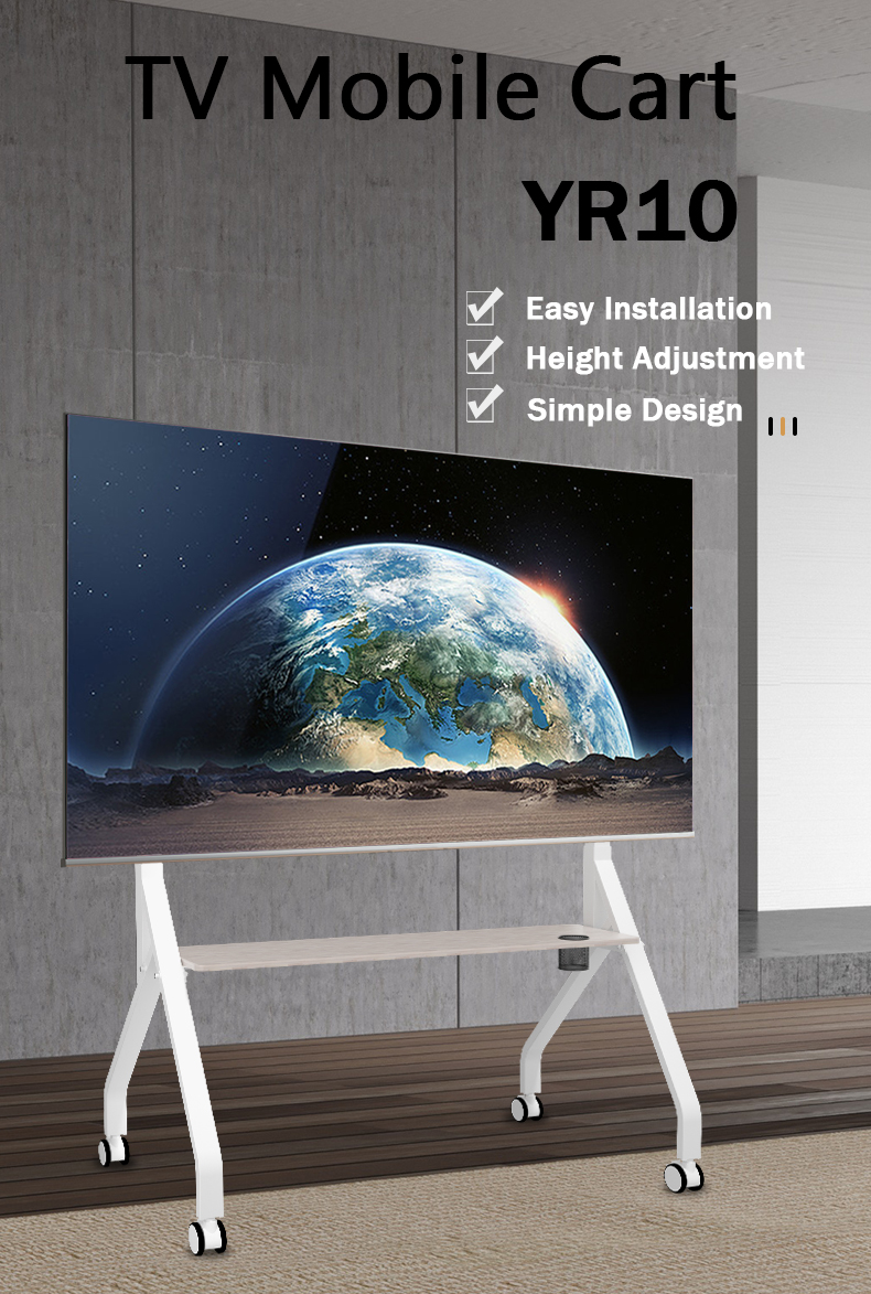 Supply TV Cart Mobile Television Cart On Wheels White TV Carts And ...