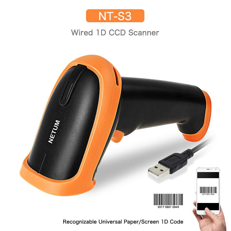 Supply S3 Wired 1D CCD Handheld Barcode Scanner Wholesale Factory ...