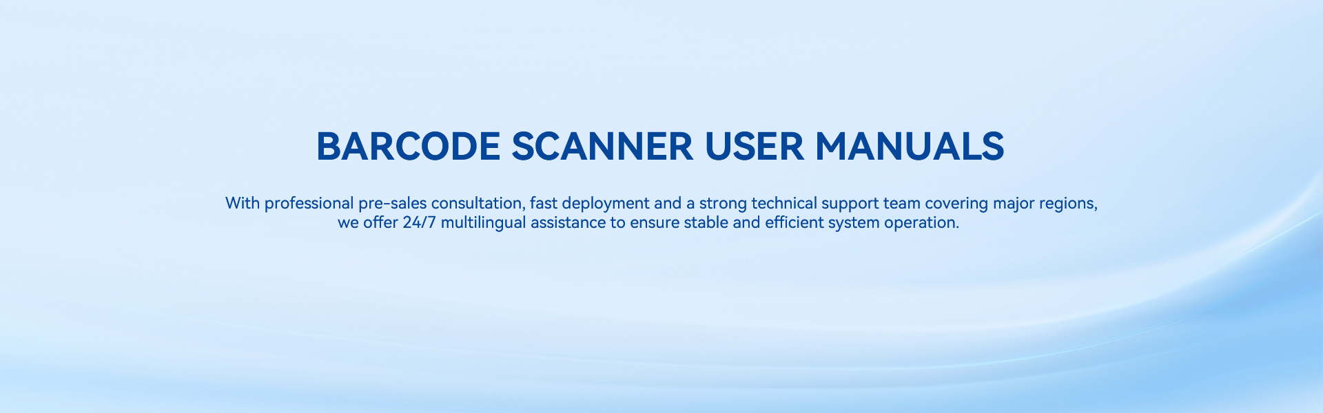 Home Support Barcode Scanner Manuals