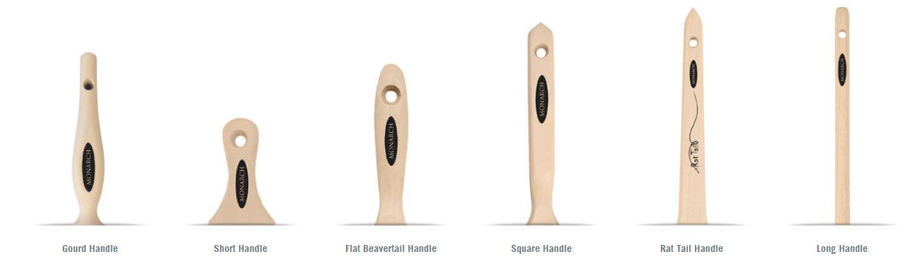 Artists' brush handles types