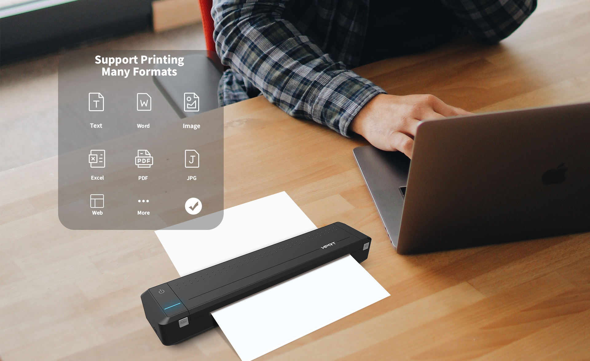 A portable printer design for on-the-go work