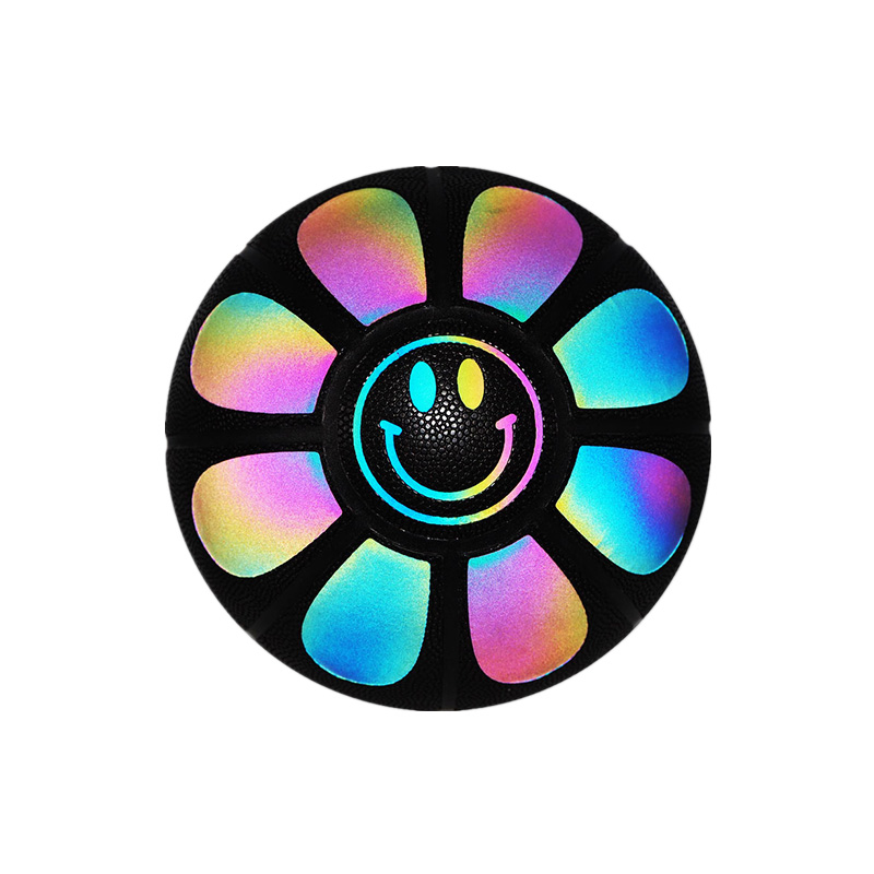 Supply Rainbow Reflective Glow Light Up At Night Basketball Wholesale ...