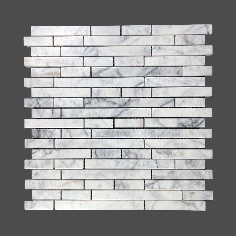 Supply Snow Ink Natural Stone Mosaic Small Wood strip Marble tiles ...