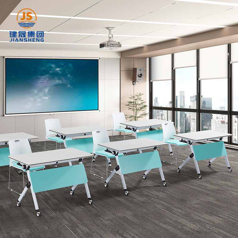 Supply Movable Foldable Desk Folding Training Tables with Wheels ...